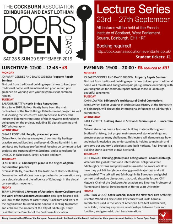Doors Open Days Lecture Series - Architectural Heritage Society of Scotland